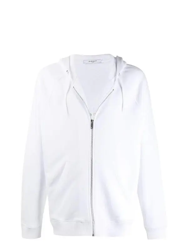 Givenchy Rainbow Logo-print Zipped Hoodie - White