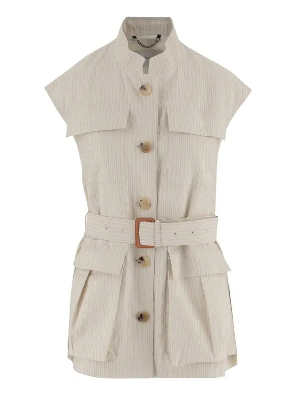 Dries Van Noten Belted Jacket - Nude