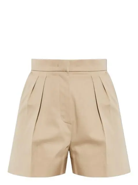 Max Mara Pleated Shorts - Nude