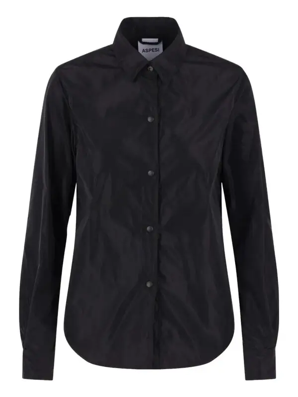 Aspesi Long-sleeve Press-stud Overshirt - Black