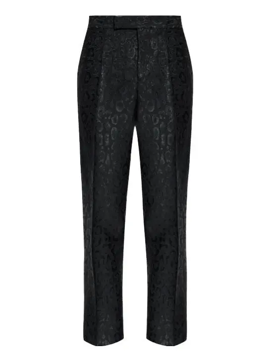 Versace Lurex Thread Trousers - Black