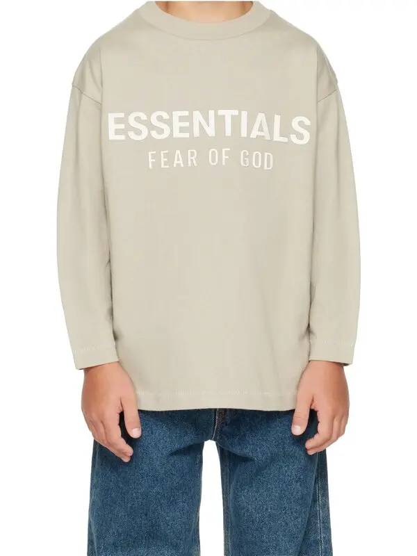 Fear Of God Logo-print Long-sleeve T-shirt - Taupe