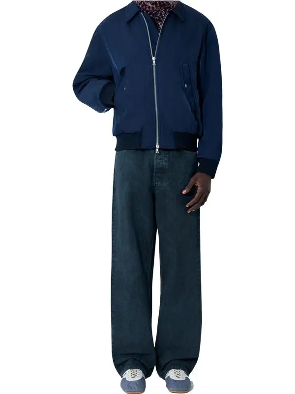 Dries Van Noten Venlo Zip-up Jacket - Navy