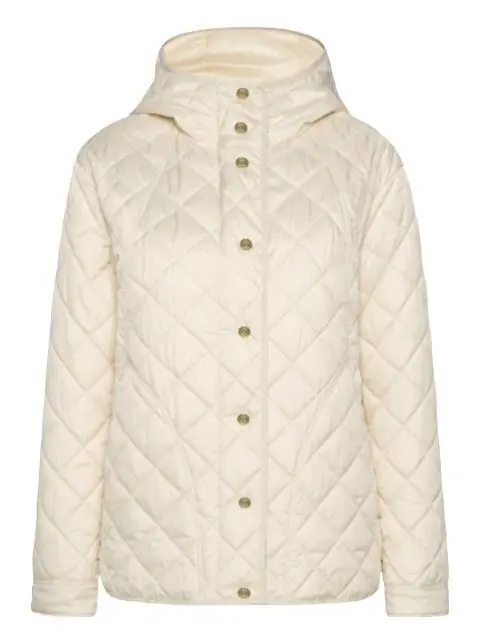 Marella Quilted Down Hooded Jacket - Cream