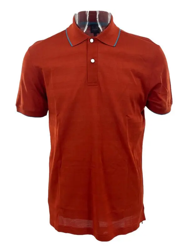 Dunhill Striped Short-sleeved Polo Shirt - Red