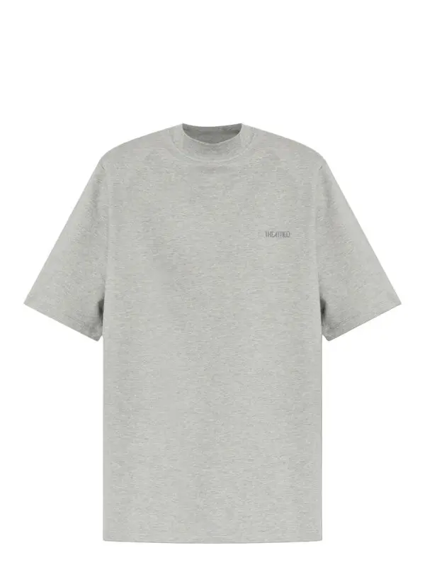 Attico Logo Embroidered Oversized T-shirt - Gray