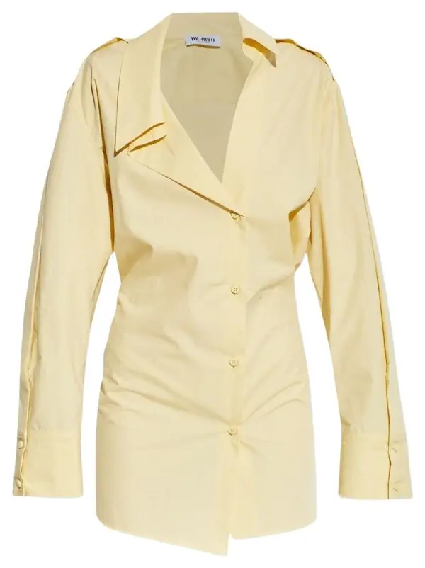 Attico Asymmetric Mini Shirt Dress - Nude