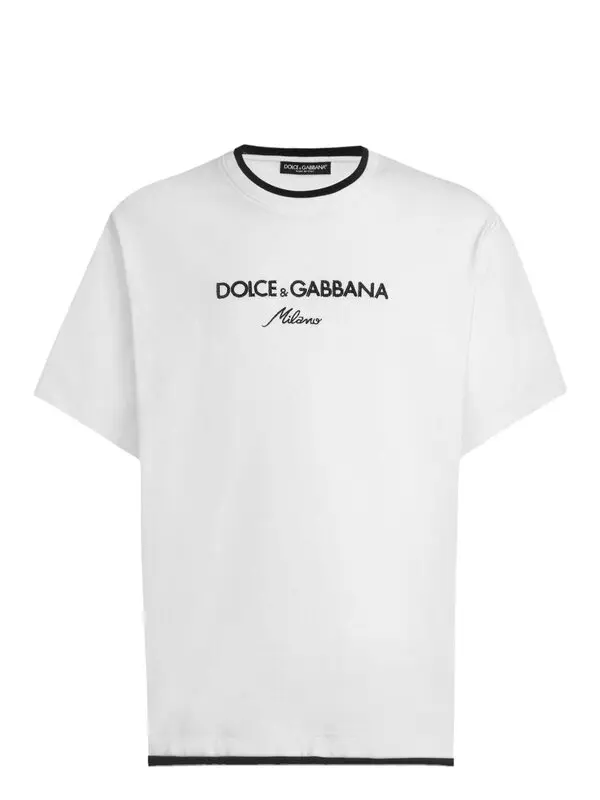 Dolce & Gabbana Dolce Gabbana Logo Embroidered Crewneck T-shirt - No