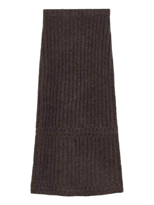 BY MALENE BIRGER Ribbed-knit Midi Skirt - Carafe