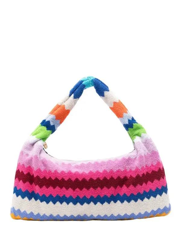 Missoni Zigzag Patterned Zipped Tote Bag - Pink