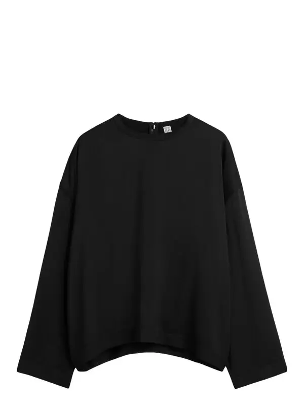 TOTEME Boxy Satin Top - Black