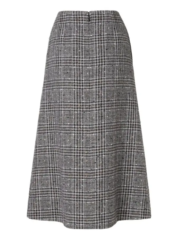 Fendi Checked Tweed Midi Skirt - No
