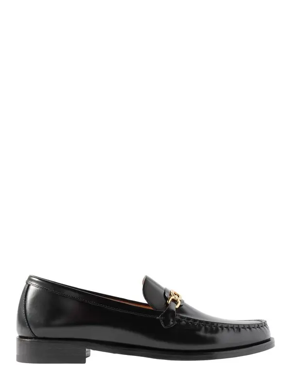 TOM FORD Embellished Leather Loafers - Black