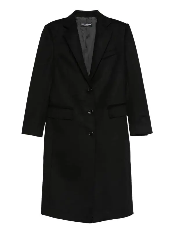Dolce & Gabbana Single-breasted Tailored Coat - Black