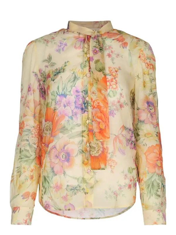 Celine Long Sleeve Shirt With Graphic Detail - Nude