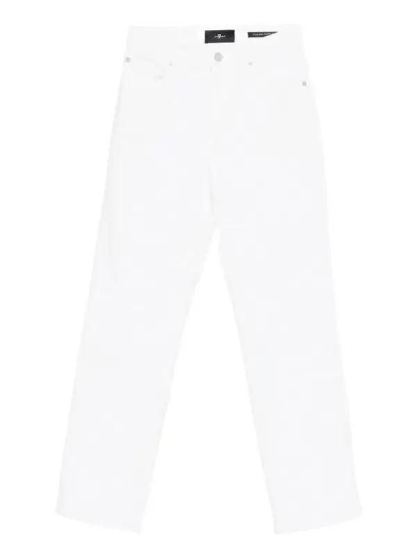 7 For All Mankind Calie Straight Leg Jeans - White