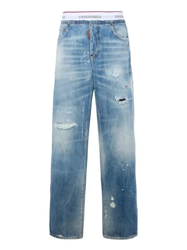 Dsquared2 Distressed Jogger Jeans - Blue