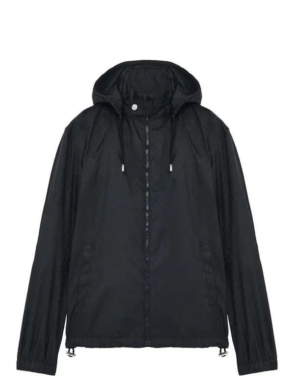 Alexander McQueen Skull Jacquard Hooded Jacket - Black