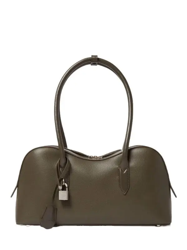 Stella McCartney Ryder Lock Plaque Shoulder Bag - Dark Olive