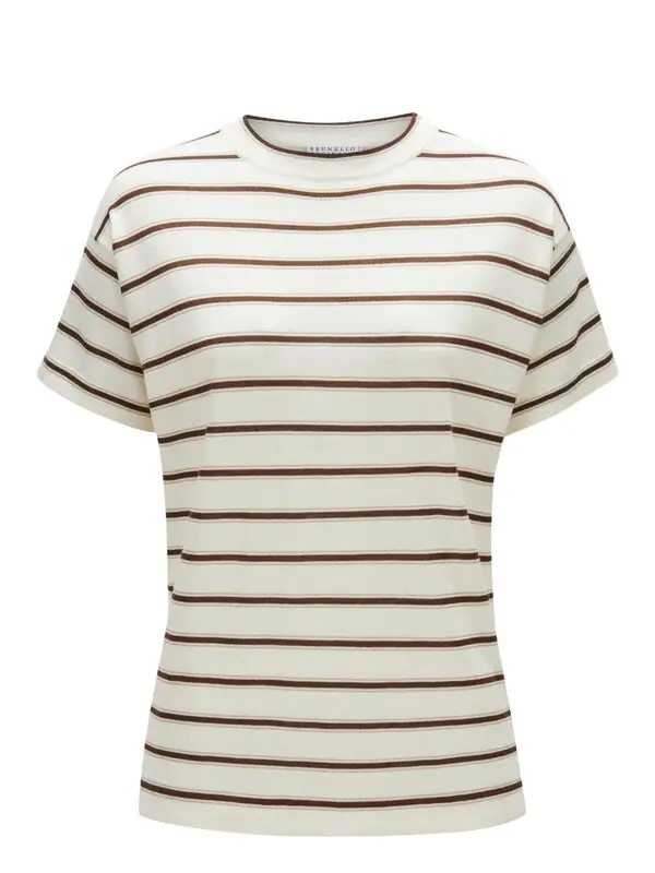 Brunello Cucinelli Striped Crewneck T-shirt - No