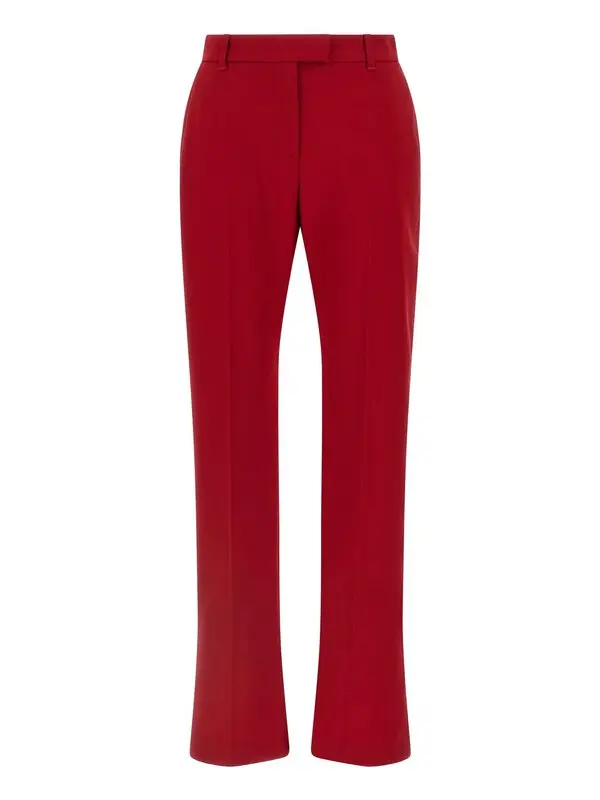 Alexander McQueen Gabardine Tailored Trousers - Red