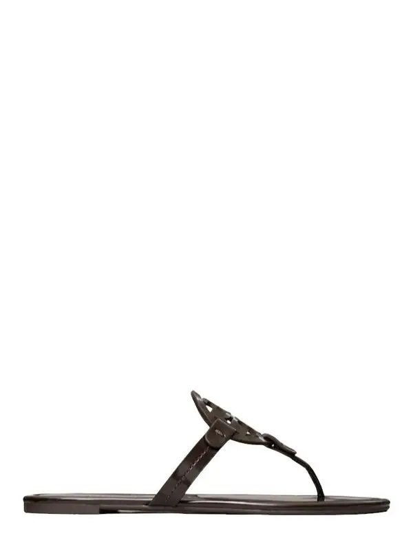 Tory Burch Miller Logo Thong Flat Sandals - Cocoa