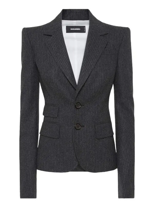 Dsquared2 Single-breasted Pinstripe Blazer - Honey