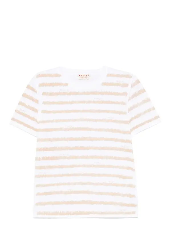 Marni Scribble Stripes T-shirt - White