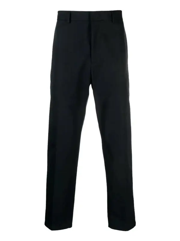 JIL SANDER Straight-leg Cotton Trousers - Navy