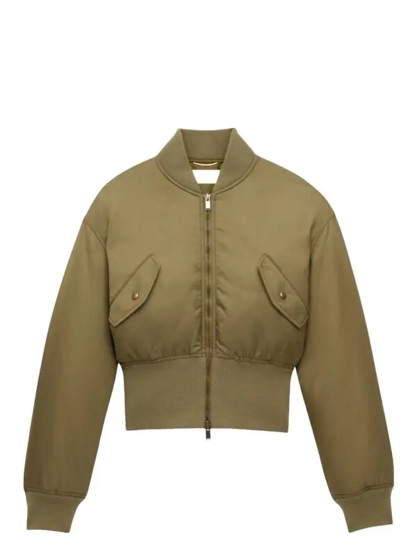 Saint Laurent Zip-up Padded Bomber Jacket - Green