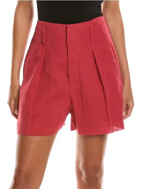 Brunello Cucinelli Belted Tailored Shorts - Red