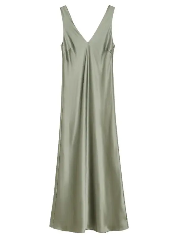 BY MALENE BIRGER Levita V-neck Maxi Dress - Deep Lichen Green