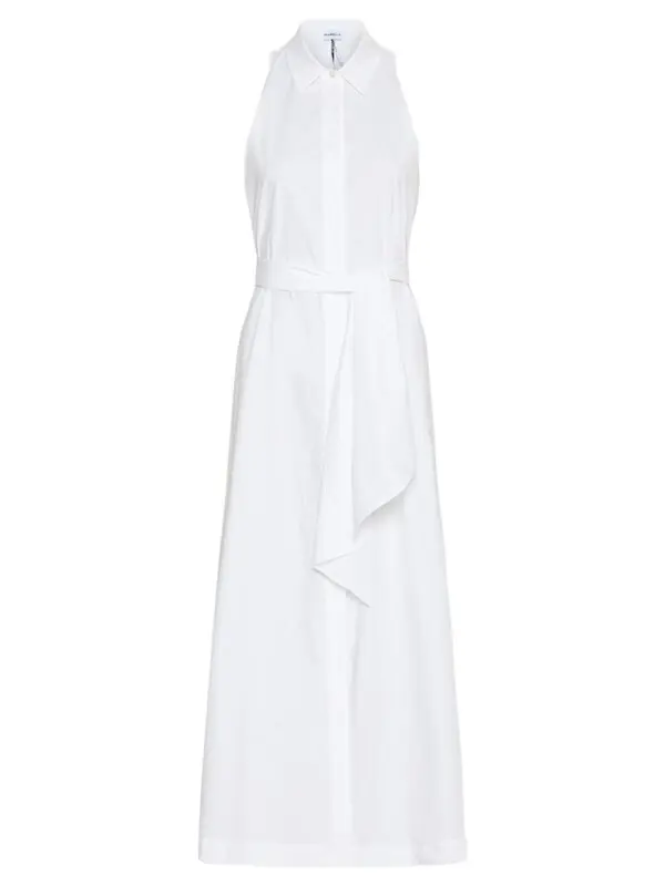 Marella Flared Poplin Shirt Dress - Optical White