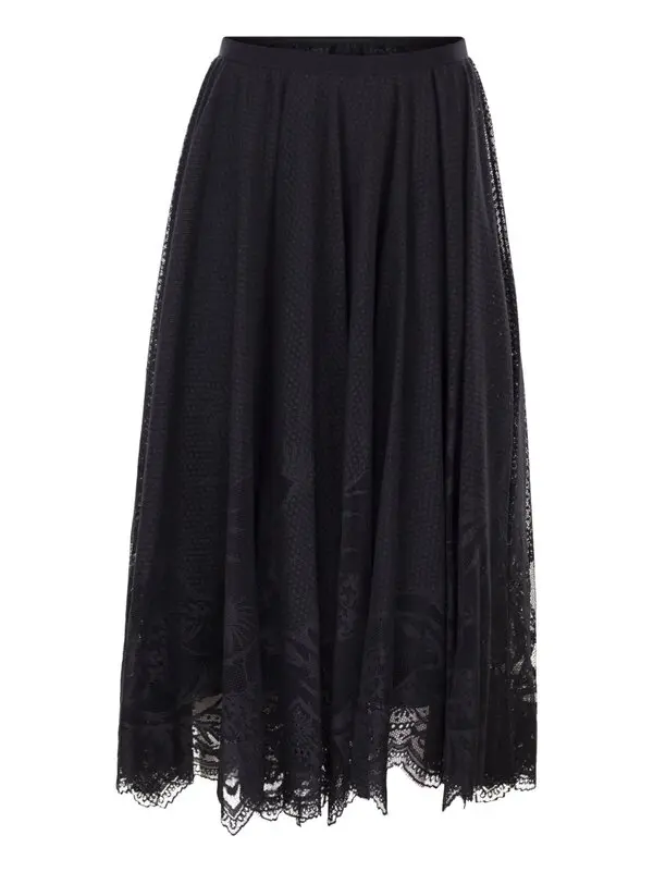 Fabiana Filippi Lace Flared Skirt - Black