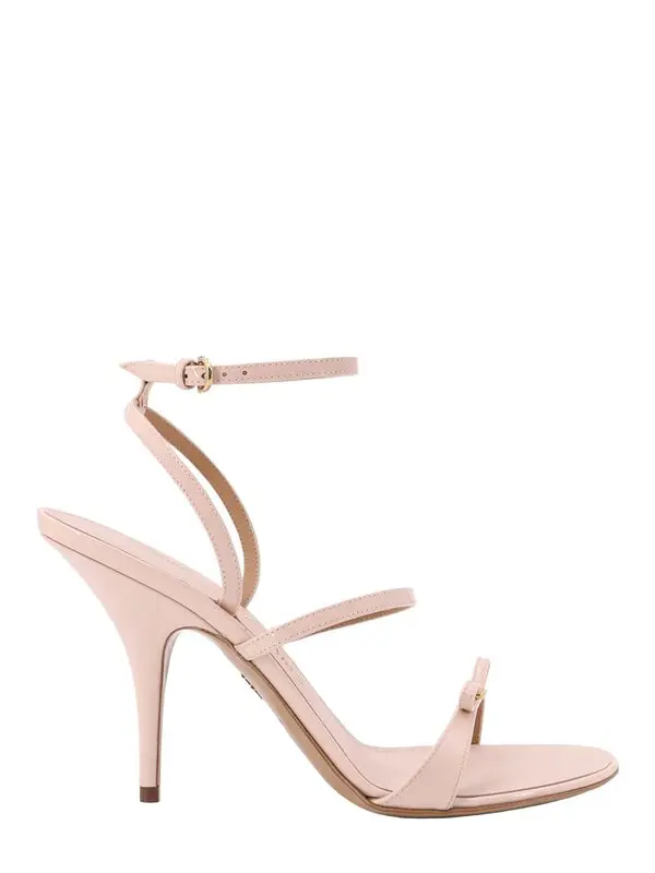 FERRAGAMO Mini Bow Strappy Stiletto Sandals - Nude