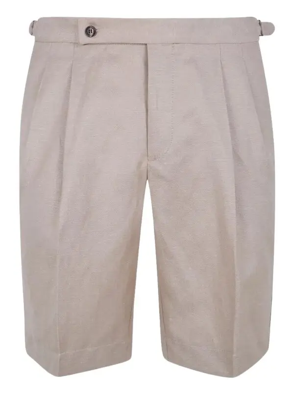 Incotex Pleated Tailored Shorts - Nude