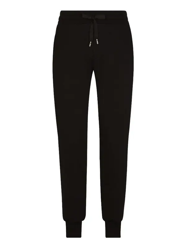 Dolce & Gabbana Dolce Gabbana Logo-embroidered Drawstring Track Pants - Black
