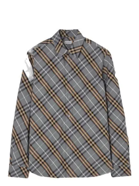 Burberry Regular Fit Check Shirt - Wave Blue