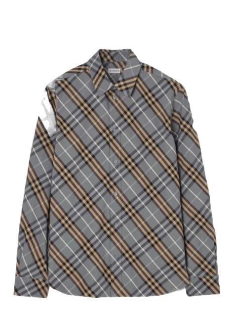 Burberry Regular Fit Check Shirt - Wave Blue