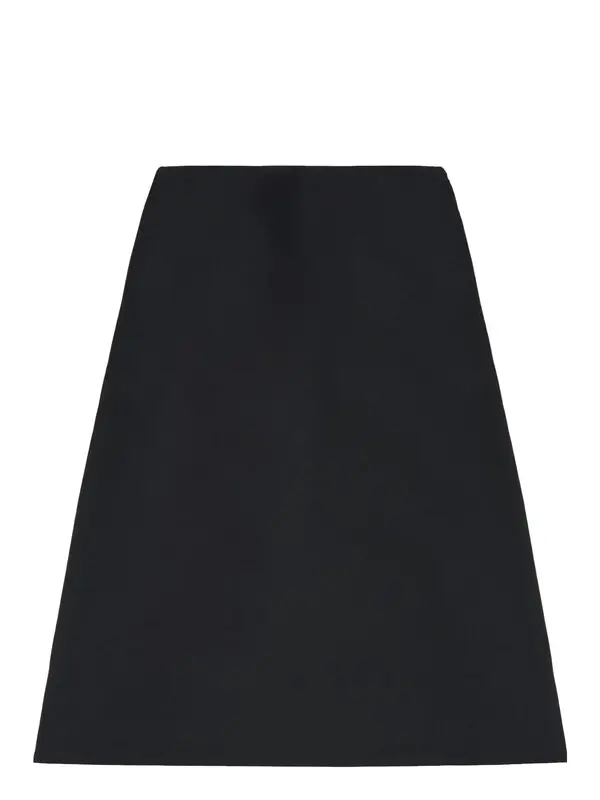 Alexander McQueen A-line Flared Midi Skirt - Black