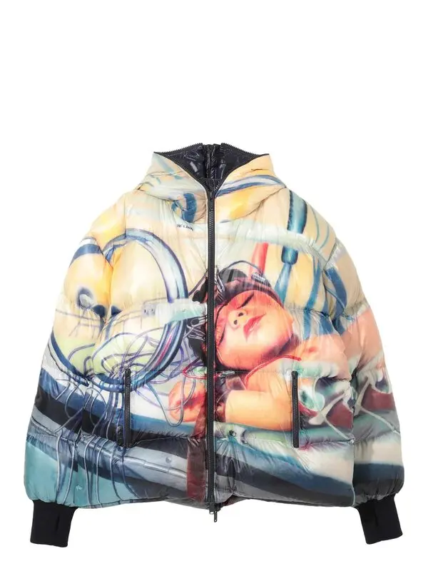 Undercover Down Jacket With Hood - Multicolor