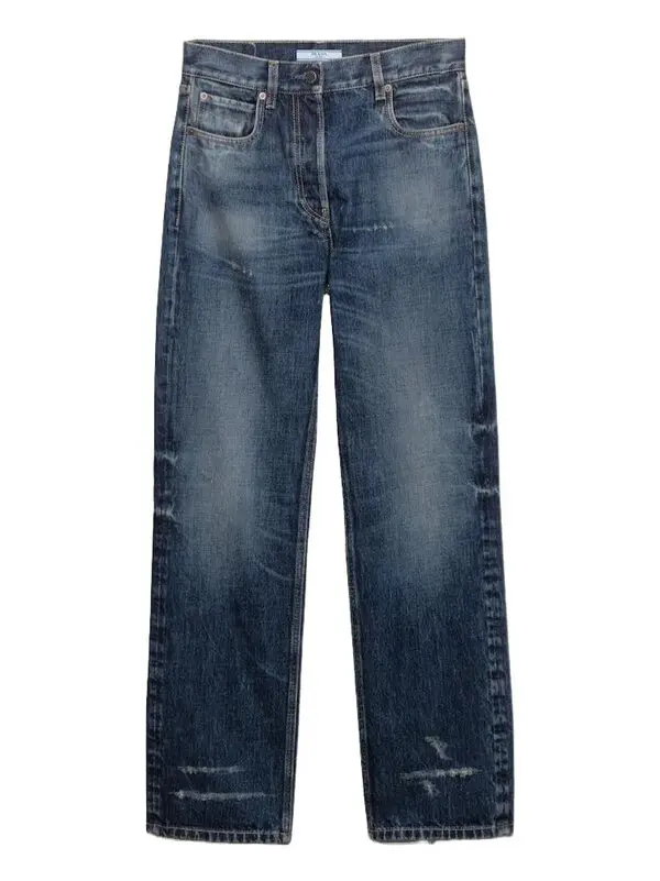 Prada Washed Straight-leg Jeans - Blue