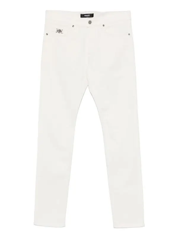 Versace Tapered Leg Jeans - White