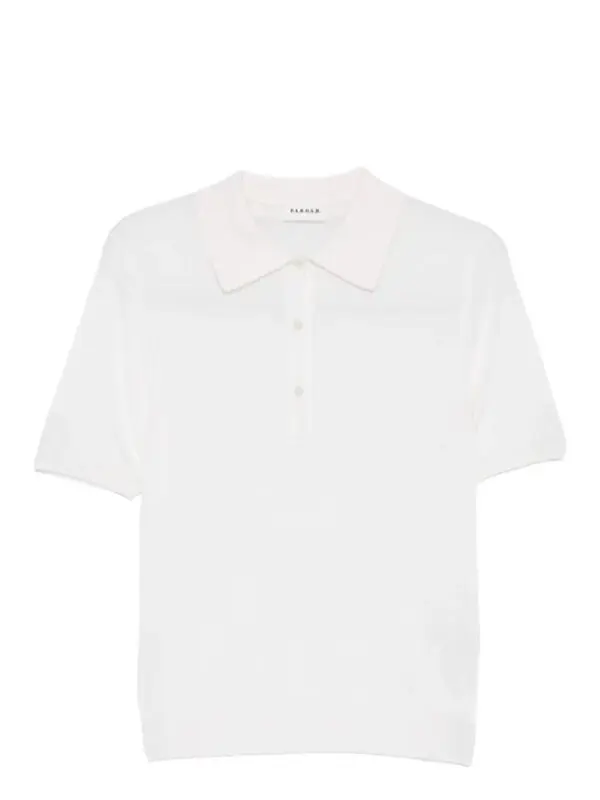 P.a.r.o.s.h Short-sleeved Collared Polo Top - White