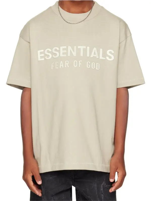Fear Of God Logo Cotton T-shirt - Taupe