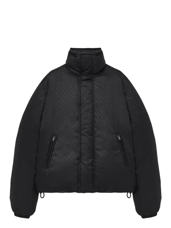 Alexander McQueen Skull Print Padded Jacket - Black