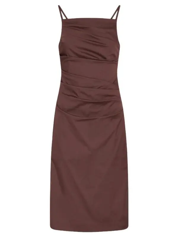 Marella Stretch Poplin Sheath Dress - Brown