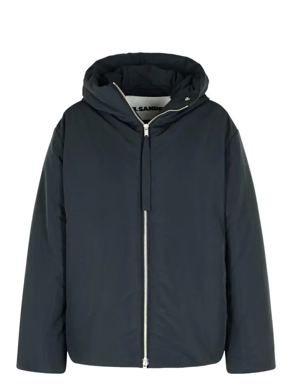 JIL SANDER Down Jacket With Hood - Black
