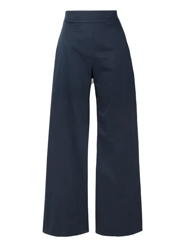 Carolina Herrera High-waisted Wide-leg Trousers - Navy Blue