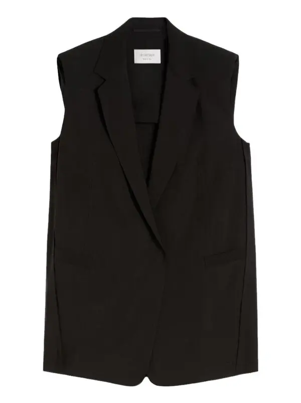 Sportmax Sleeveless Patch-pocket Jacket - Black